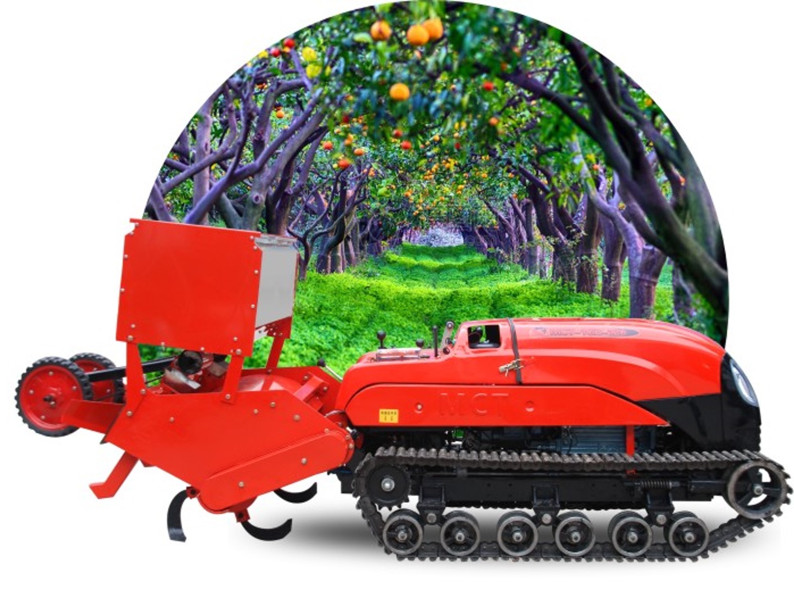 Crawler Orchard Tractor with Fertilizer - K&F INTERNATIONAL