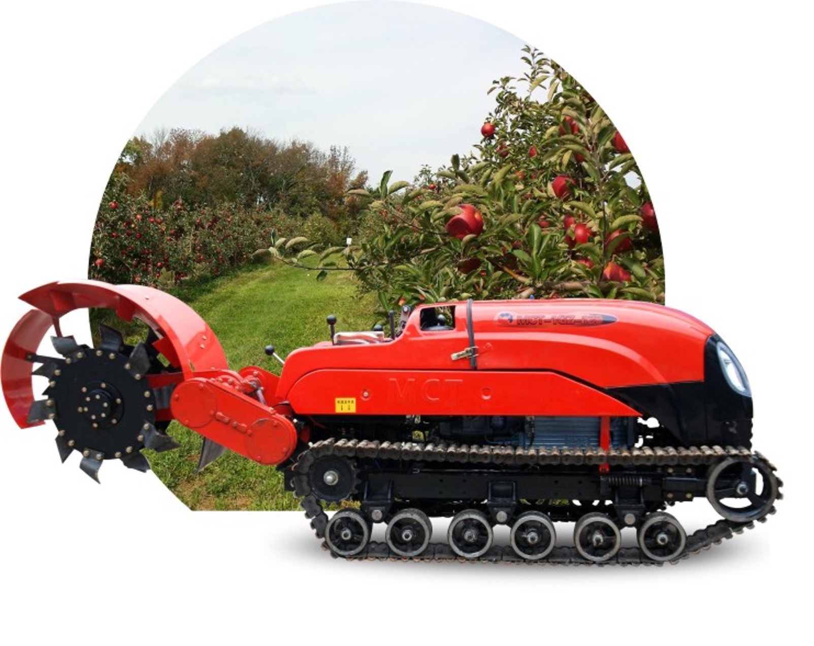 Crawler Orchard Tractor with Ditcher - K&F INTERNATIONAL